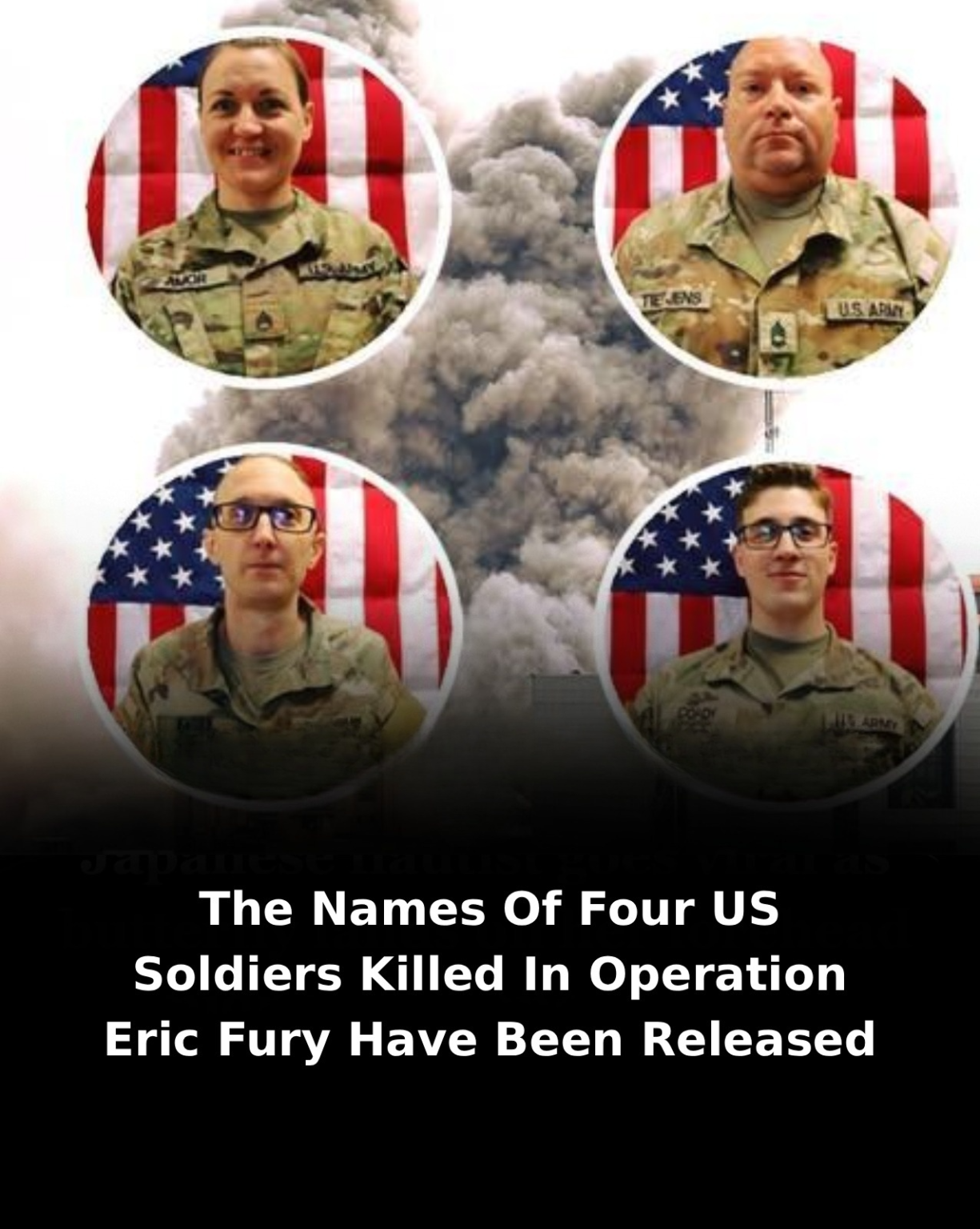 Names of four U.S. soldiers killed in Operation Epic Fury have been ...